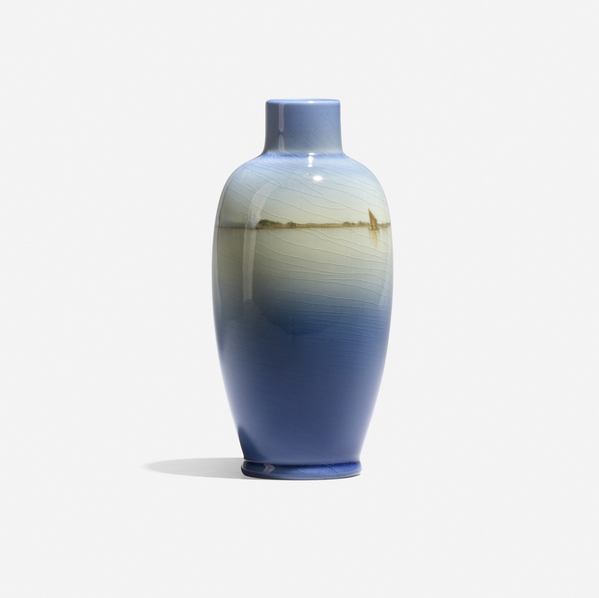 Charles Schmidt | Rare Iris Glaze marine scenic vase with Venice harbor ...