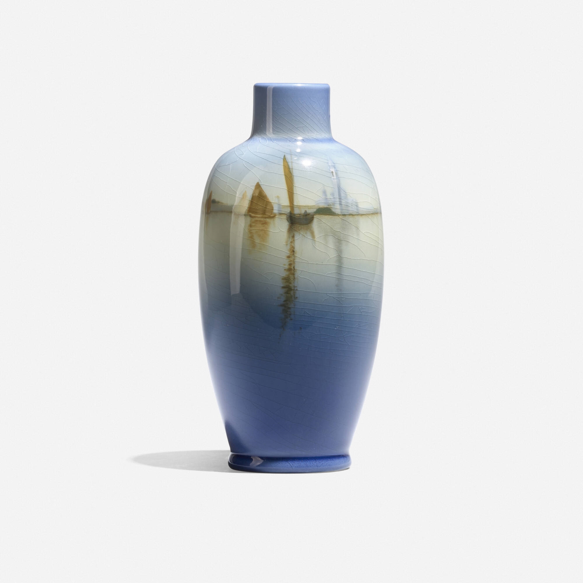 Charles Schmidt | Rare Iris Glaze marine scenic vase with Venice harbor ...