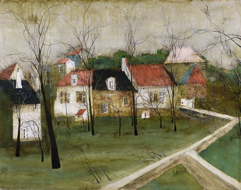 Georges Damin | Village houses. | MutualArt