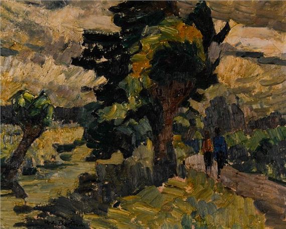 Abel Bertram | Promenade sous les arbres (1925) | MutualArt