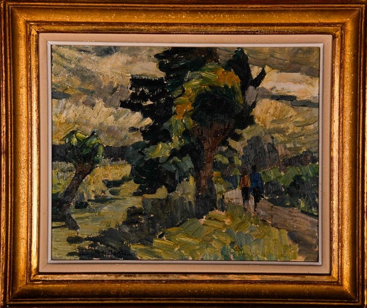 Abel Bertram | Promenade sous les arbres (1925) | MutualArt