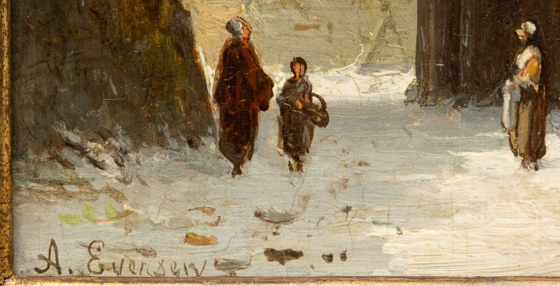 Adrianus Eversen | A Dutch village in winter (2010) | MutualArt