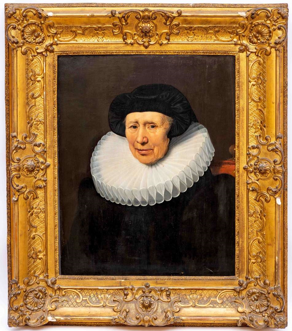 Jan Van Ravesteyn | A portrait of an 83-year-old lady with a white ...