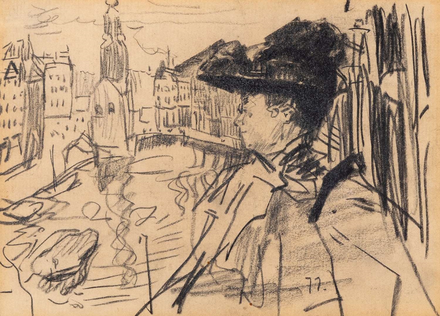 Isaac Israëls | Sophie de Vries with a red medaillon | MutualArt