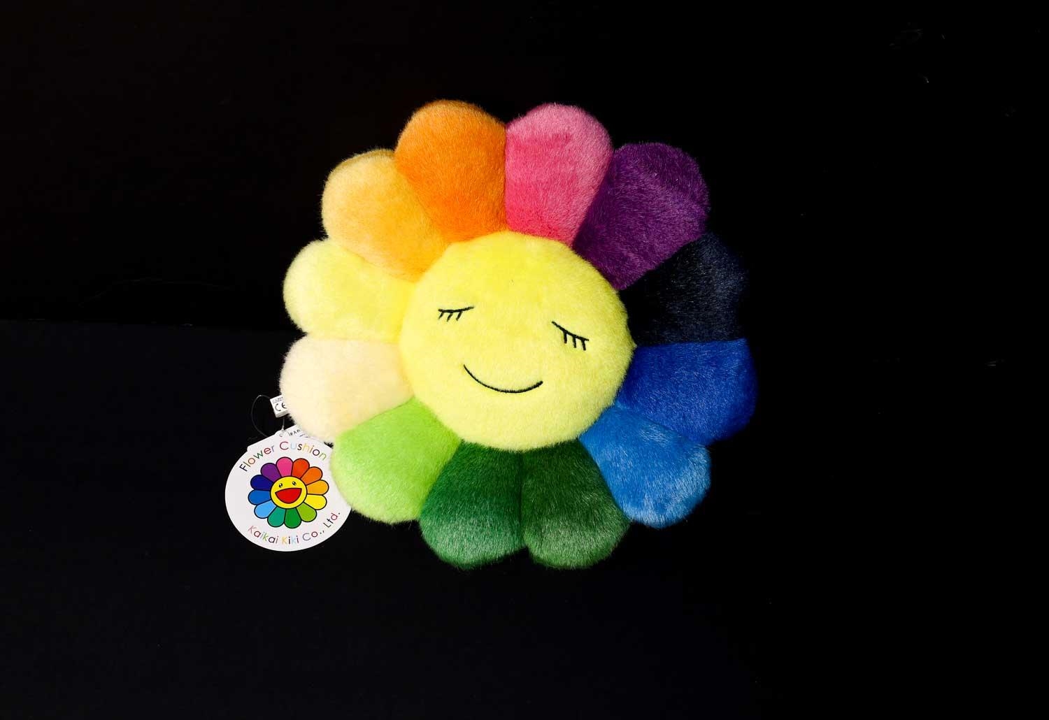 Takashi Murakami | Authentic Kaikai Kiki Rainbow Flower Cushion | MutualArt