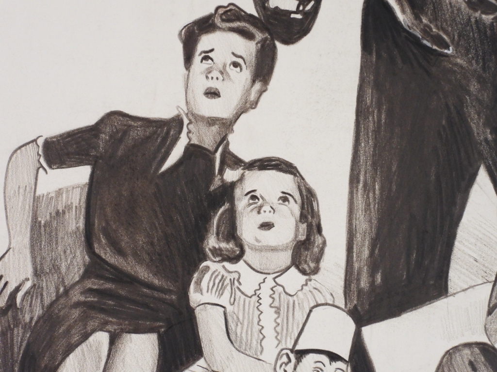 Mary Snowden | Mary Snowden Magician Illustration Drawing (1940 ...