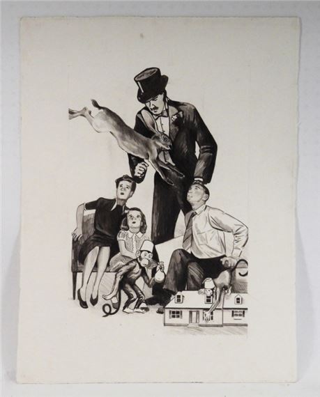 Mary Snowden | Mary Snowden Magician Illustration Drawing (1940 ...