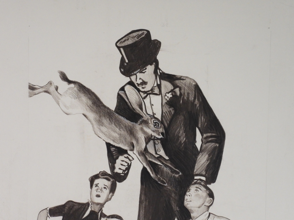 Mary Snowden | Mary Snowden Magician Illustration Drawing (1940 ...