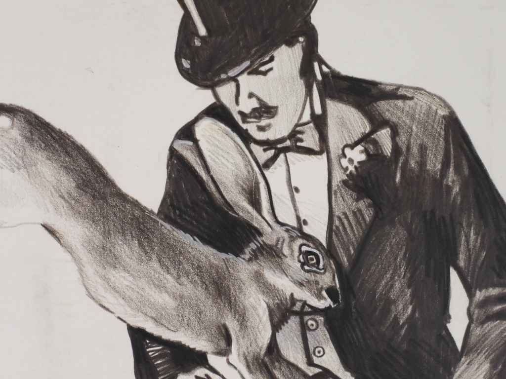 Mary Snowden | Mary Snowden Magician Illustration Drawing (1940 ...