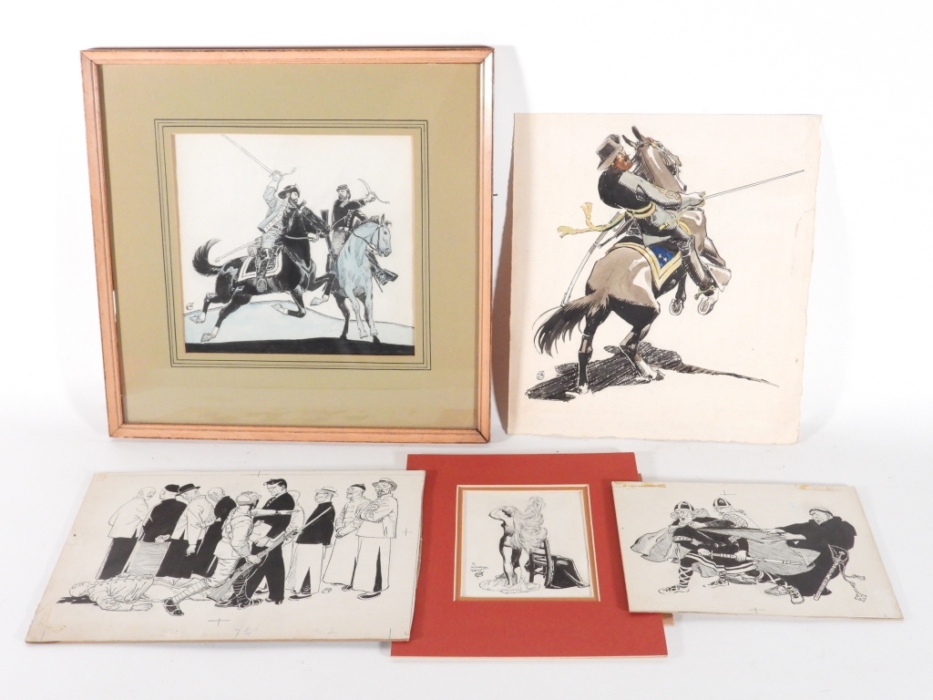 Frederick Trench Chapman | 5PC Frederick T. Chapman Illustration Art ...