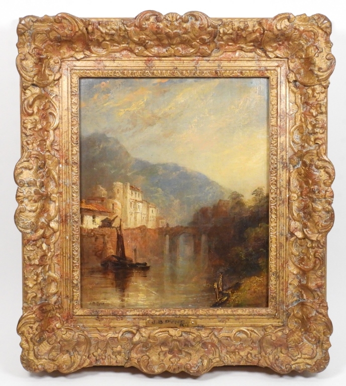 James Baker Pyne | A picnic on the lago d'Orta with the town of Omegna ...