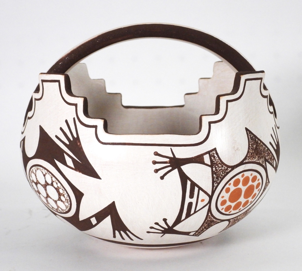 Randy Nahohai | 2PC Randy Nahohai Native American Pot & Bowl | MutualArt