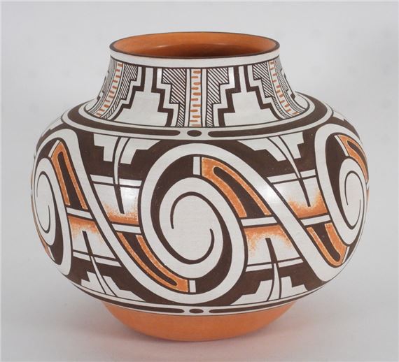 Randy Nahohai | Randy Nahohai Rainbird Zuni Pottery Jar | MutualArt