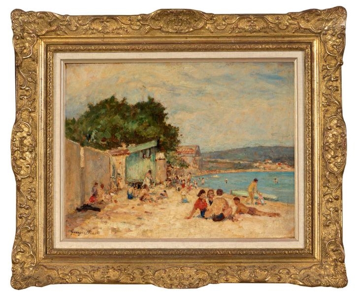 Georges Jules Ernest Binet | Scène de plage aux environs de Toulon ...