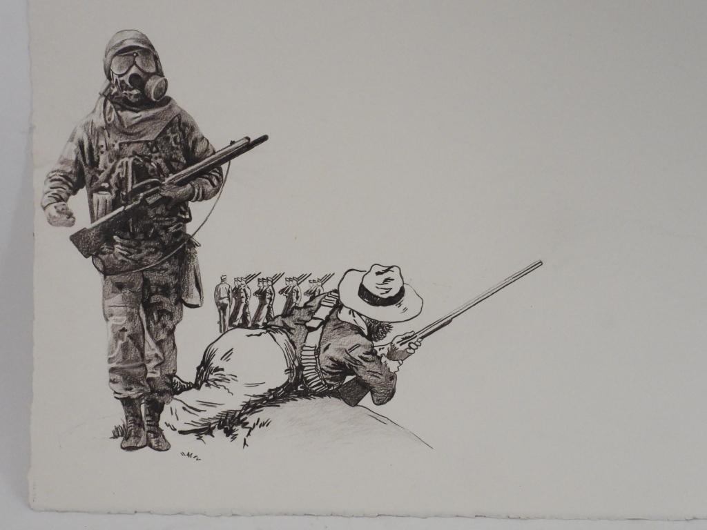 Mary Snowden | Mary Snowden Military Figure Illustration Drawing (1940 ...