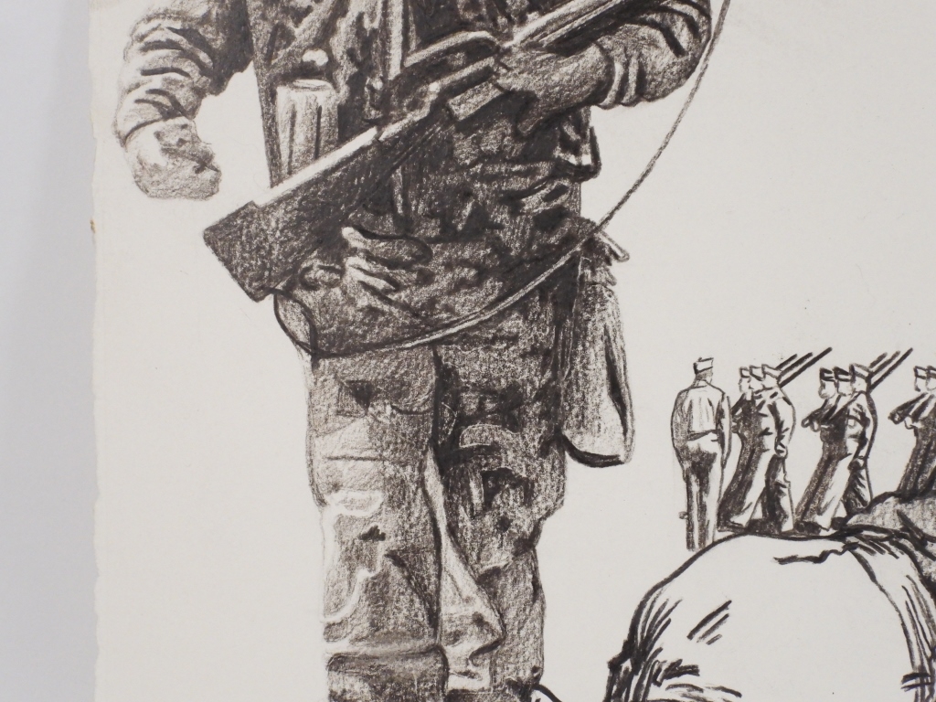 Mary Snowden | Mary Snowden Military Figure Illustration Drawing (1940 ...
