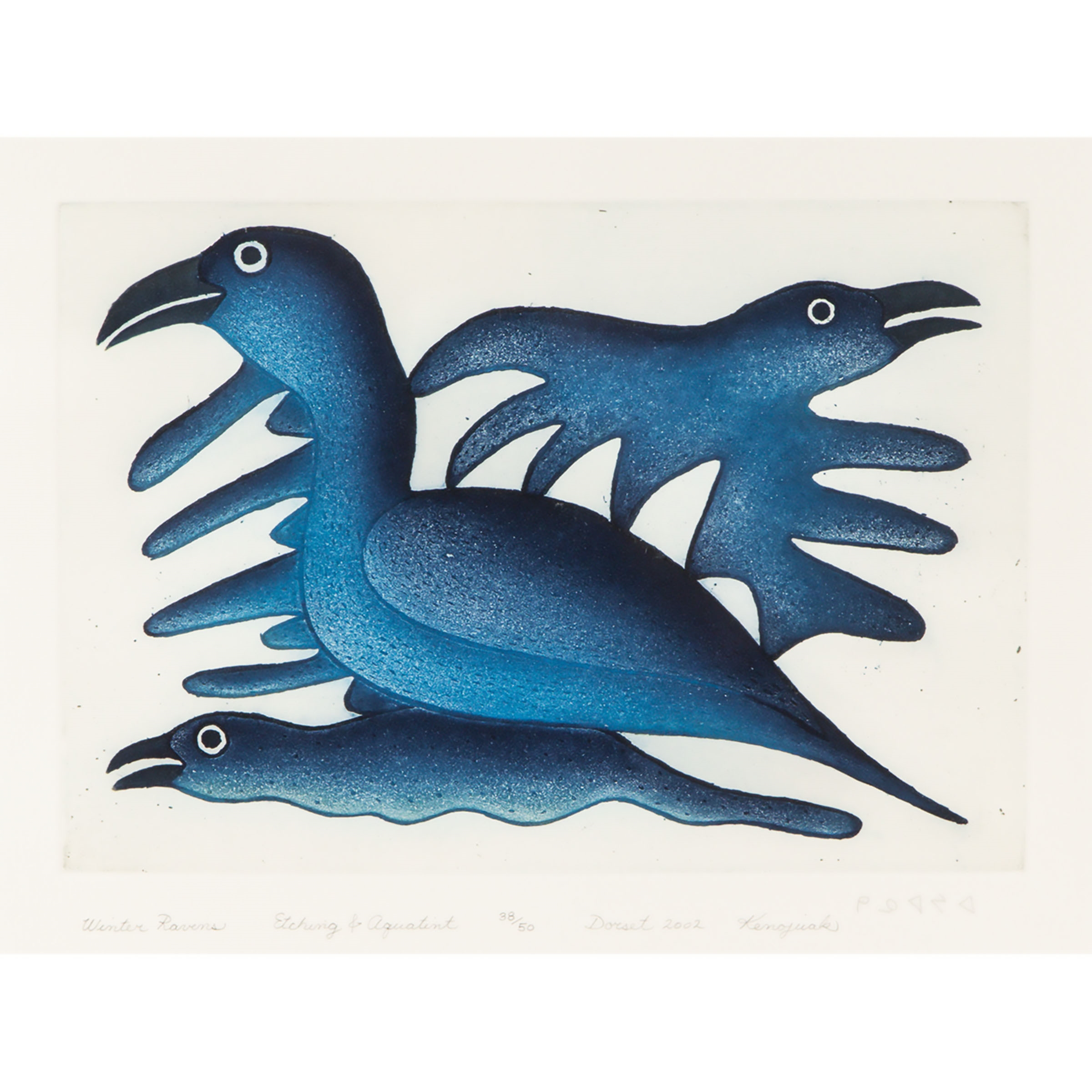Kenojuak Ashevak | WINTER RAVENS, 2002 (2002) | MutualArt