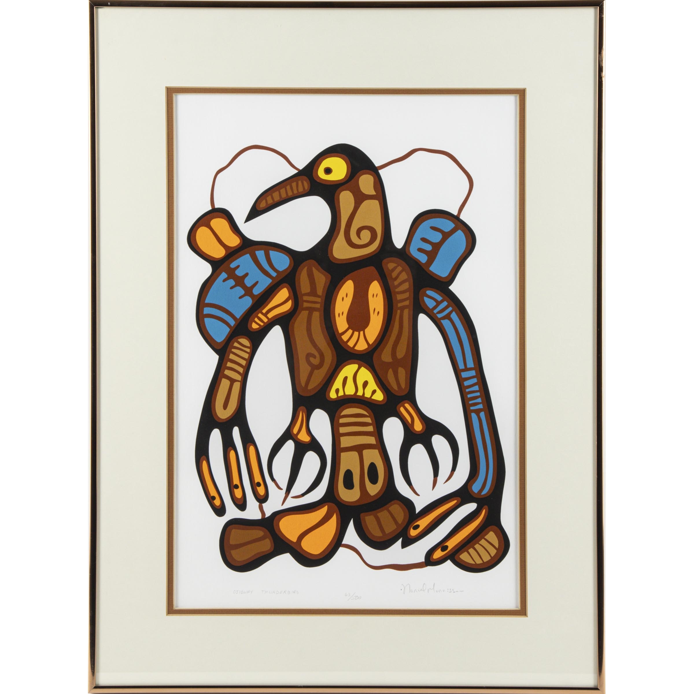 Norval Morrisseau | OJIBWAY THUNDERBIRD | MutualArt