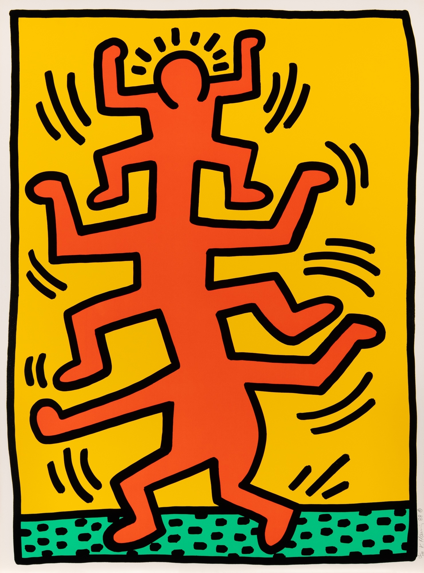 Keith Haring | Growing 5 (1988) | MutualArt