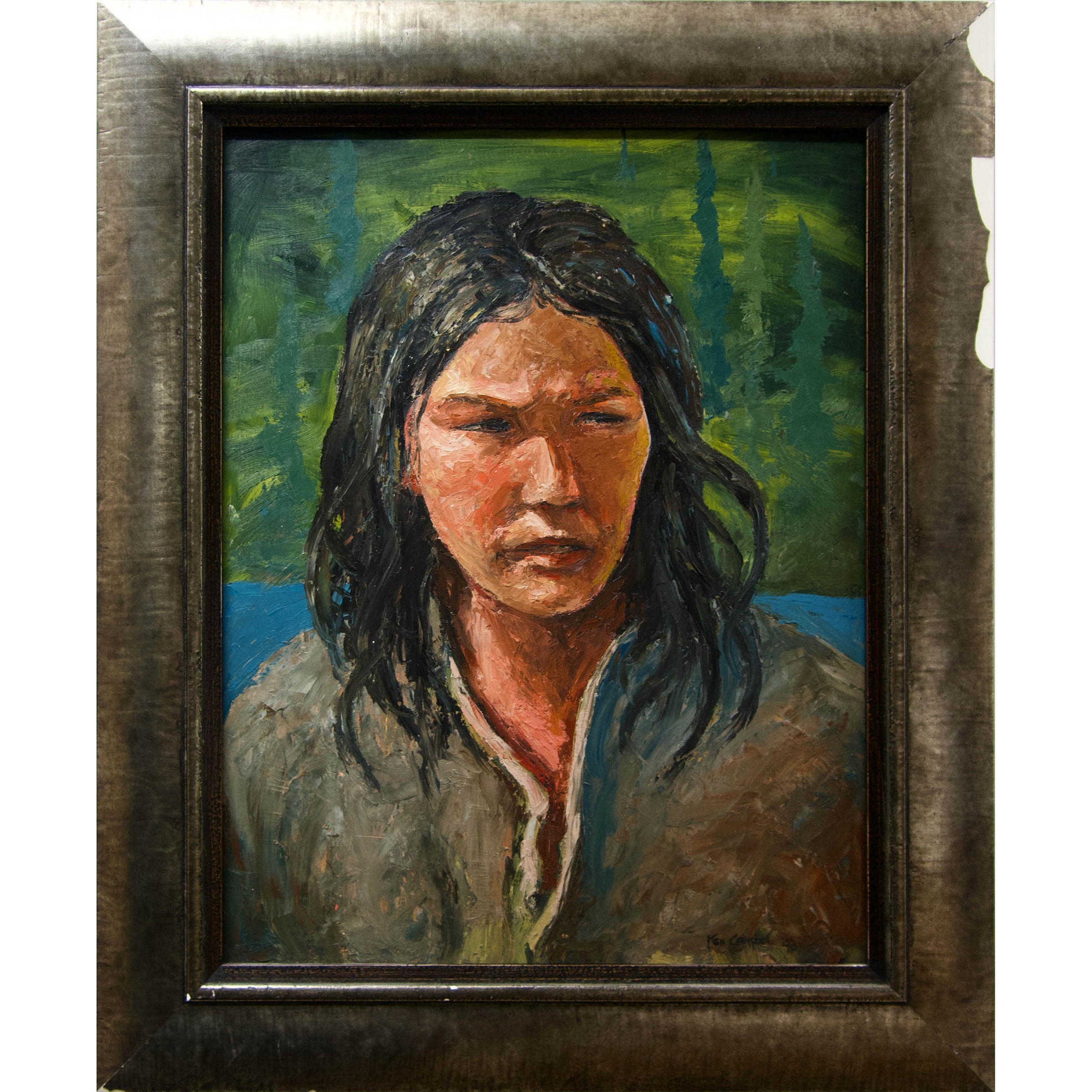 Ken Campbell | PORTRAIT OF A YOUNG INDIGENOUS MAN | MutualArt