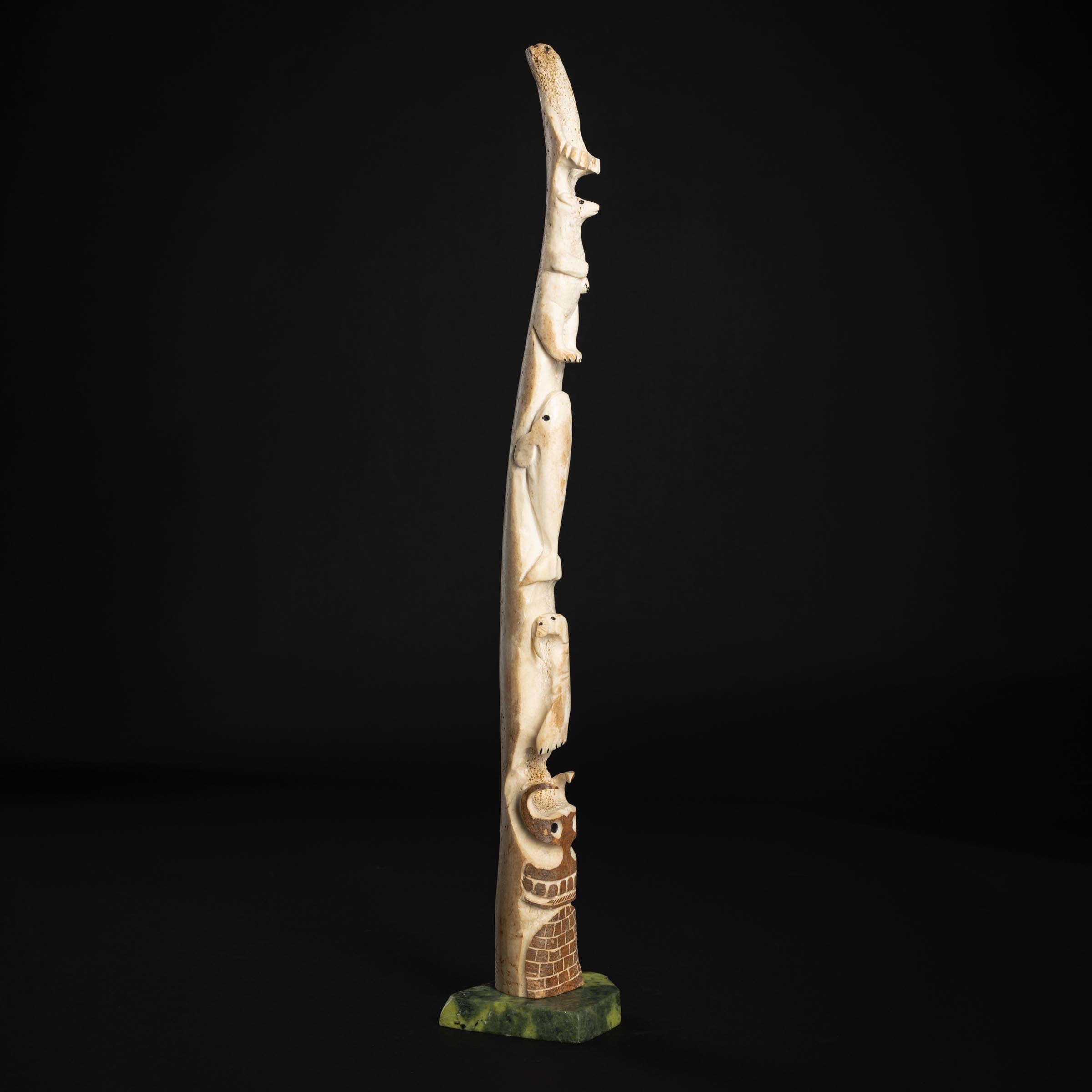 Osuitok Ipeelee | CARVED OOSIK WITH ANIMALS | MutualArt