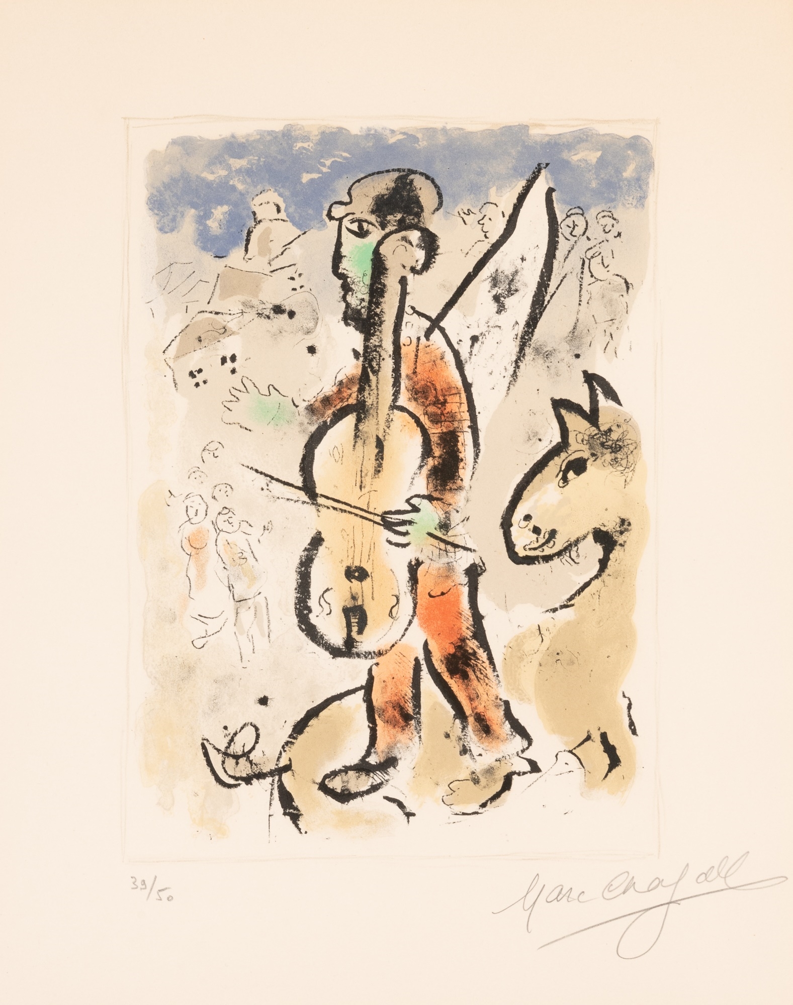 Marc Chagall | Color lithograph (1968) | MutualArt