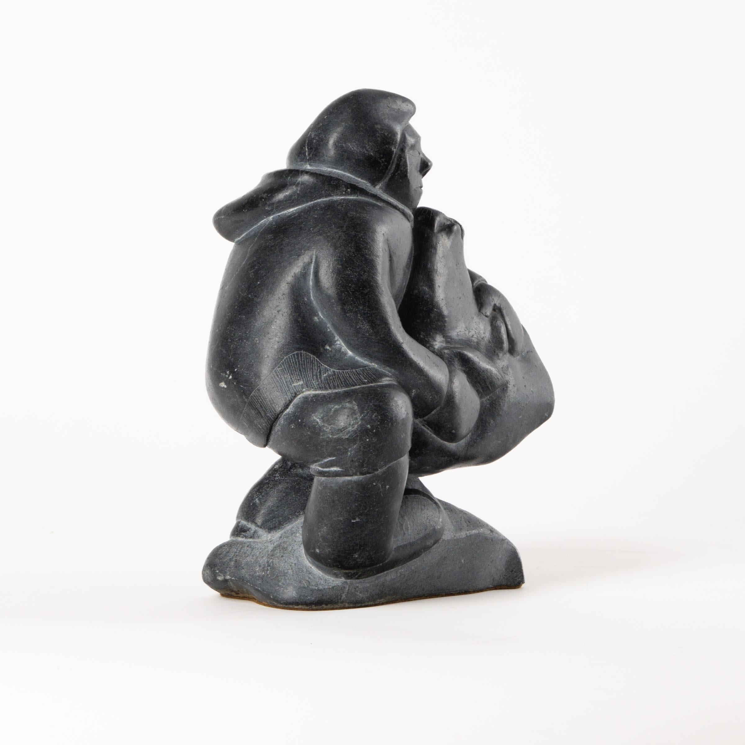 Lucassie Tookalook | MAN HOLDING SEAL, 1967 (1967) | MutualArt