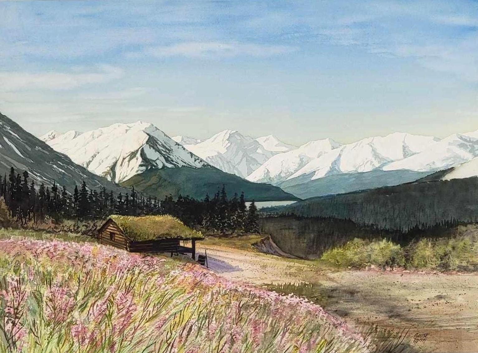 Charles Gause | Landscape of a Log Cabin LIVE IN 6d 23h 11min (Circa ...