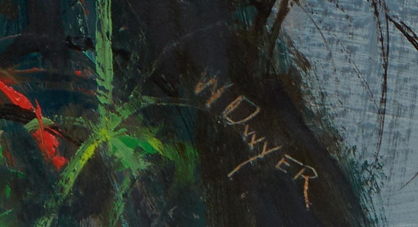 William Dwyer | Landscape with Cabin and Skiff in Swamp, | MutualArt