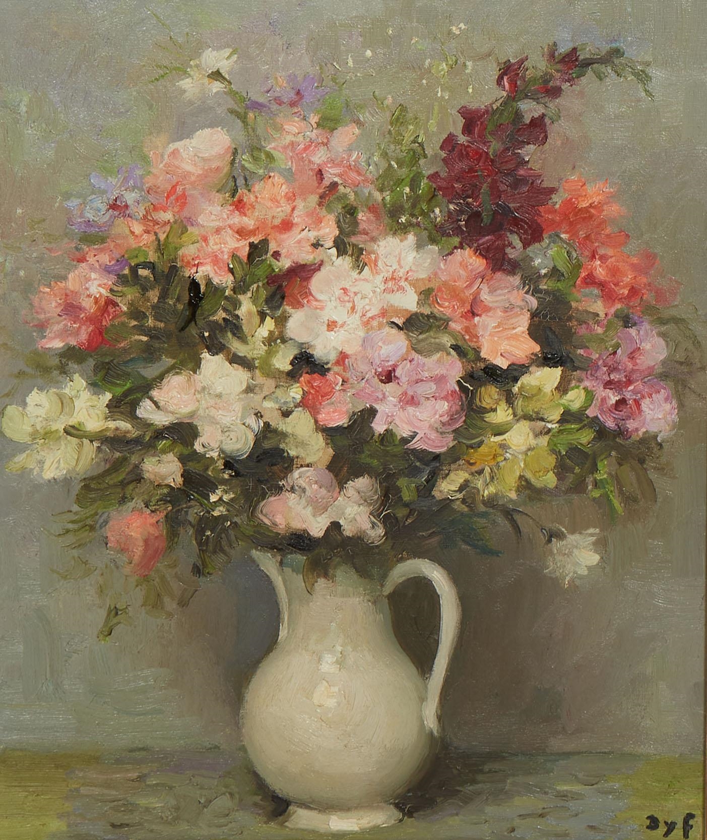 Marcel Dyf | Still Life with Vase of Flowers, | MutualArt