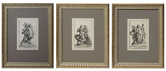 Simon Thomassin | Three Copper Plate Engraving after Statues at ...