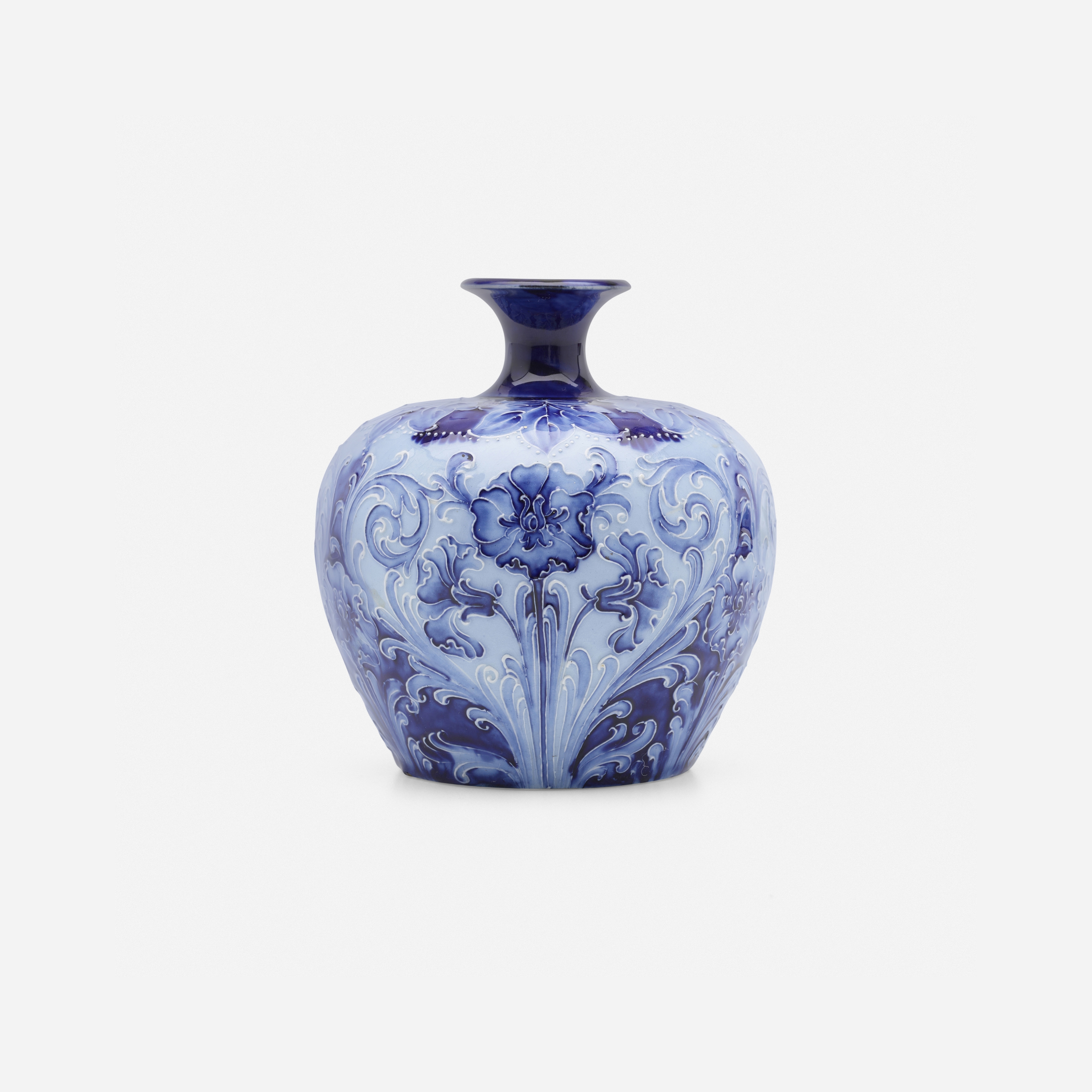 William Moorcroft | Florian Ware vase with forget-me-nots (Circa 1903 ...