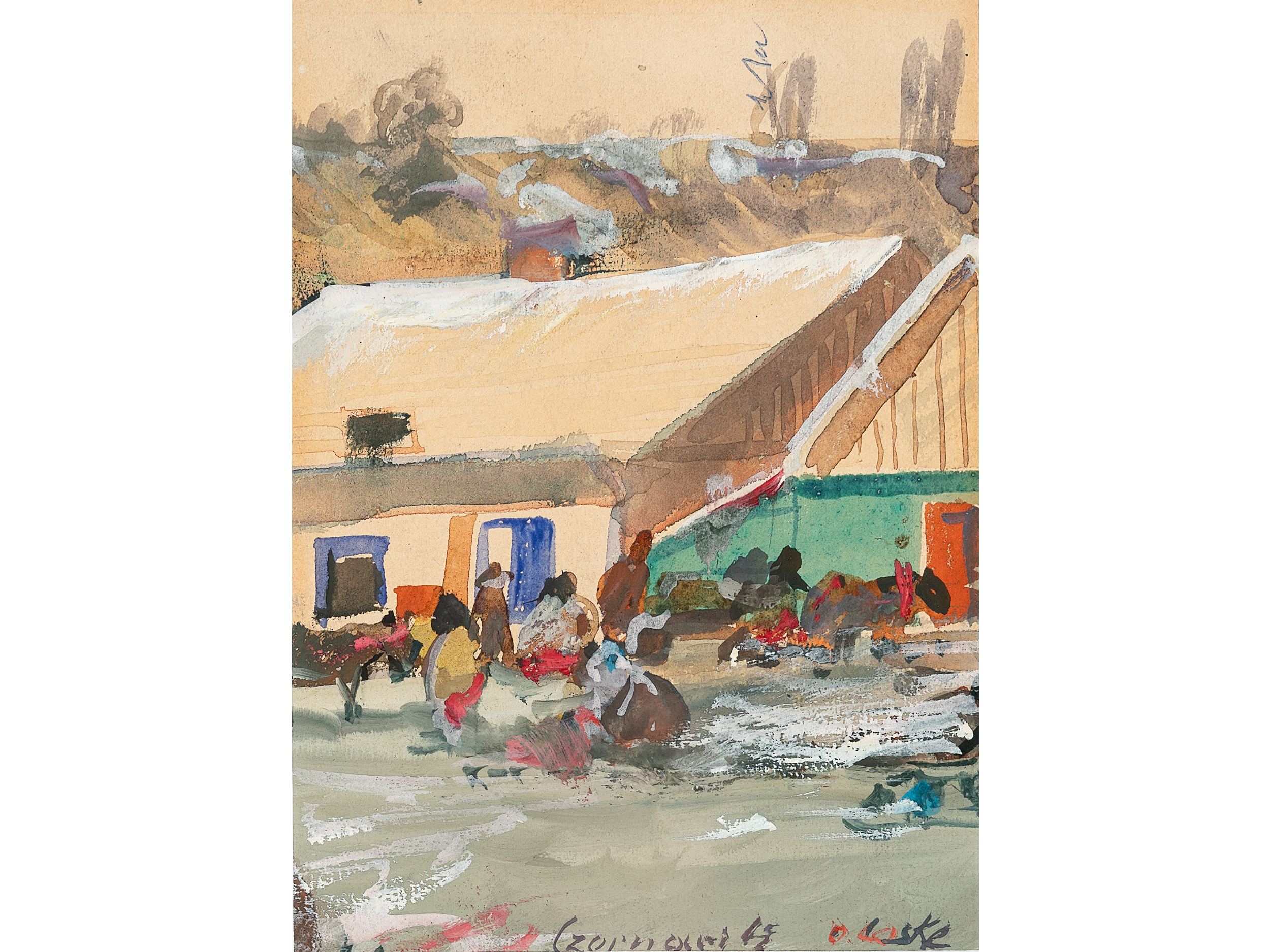 Oskar Laske | Market in Chernivtsi | MutualArt