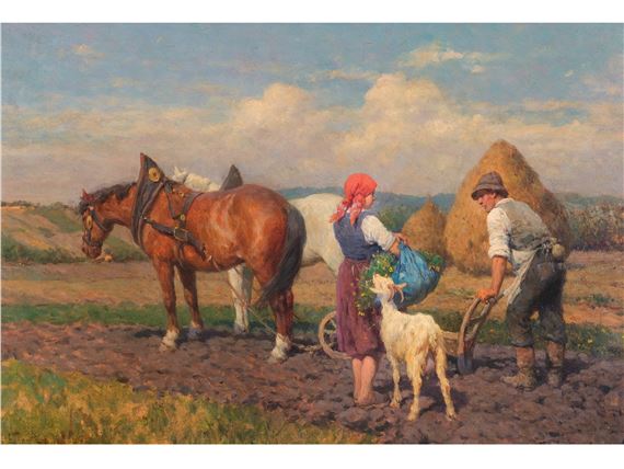 Karl Feiertag | The hay harvest | MutualArt