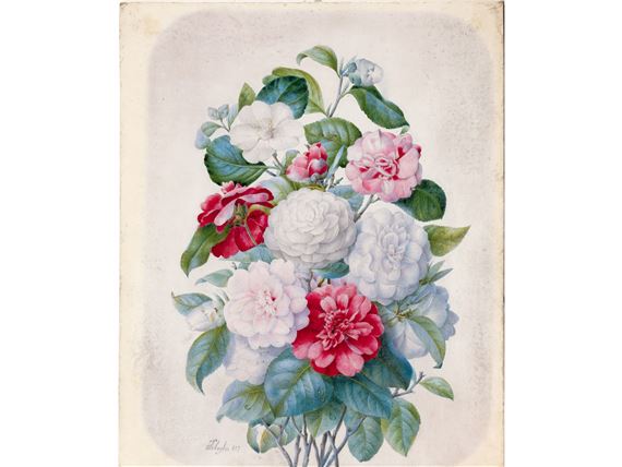 Josef Schuster | Rose still life (1857) | MutualArt