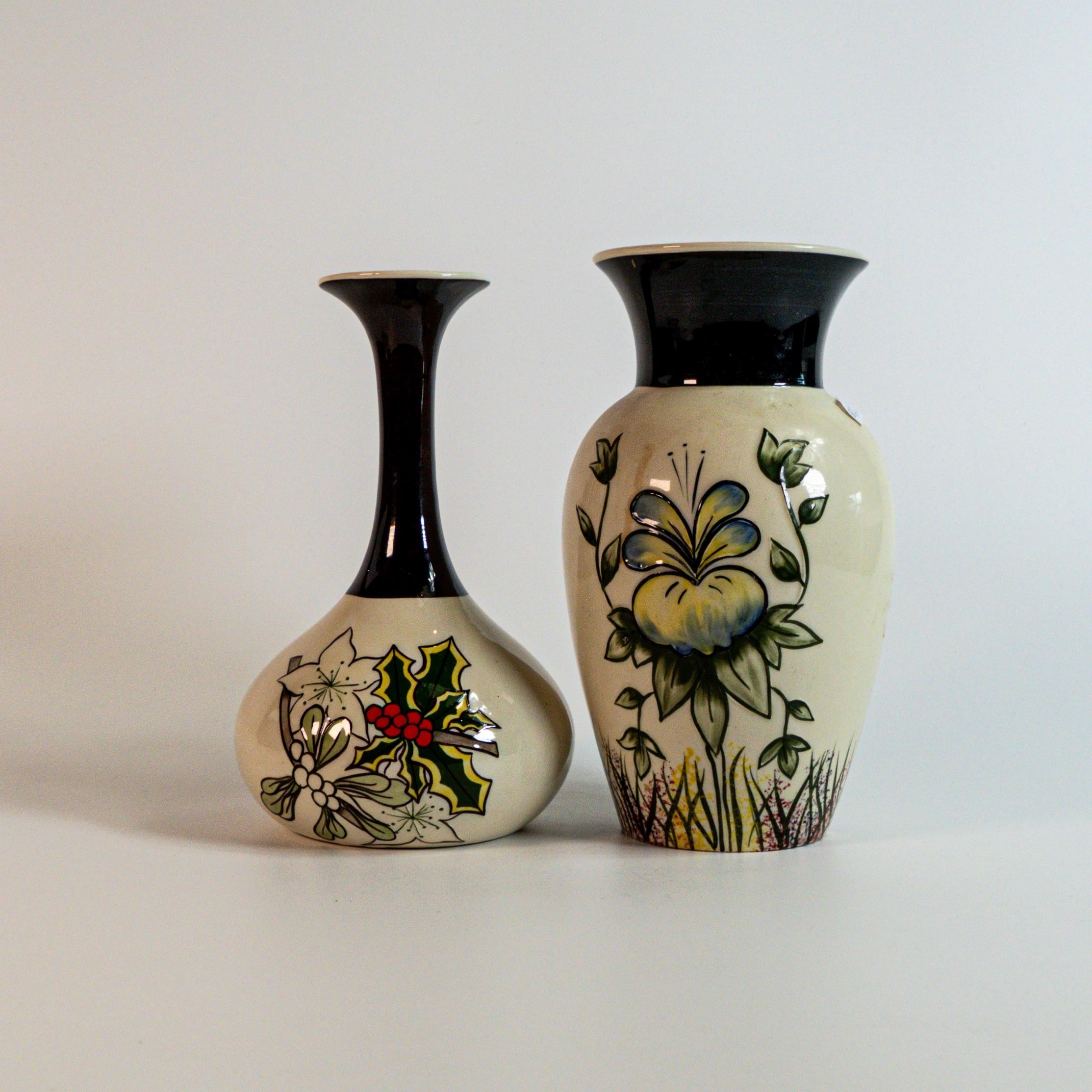 Lorna Bailey | Lorna Bailey Pansy & Winter pattern vases, limited ...