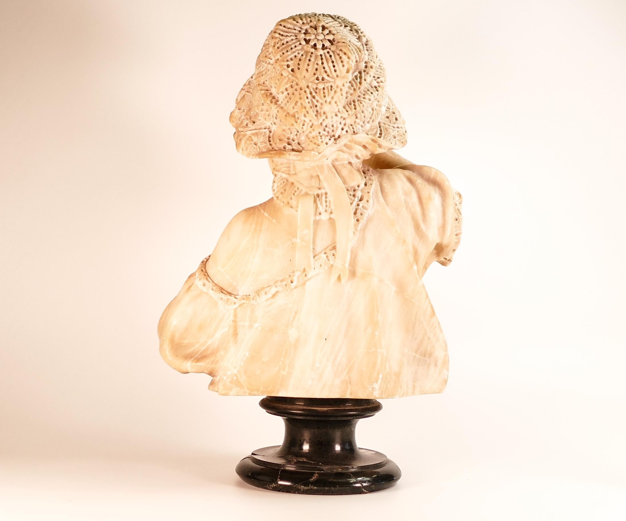 Italian School | Italian carved alabaster bust of an upset child ...