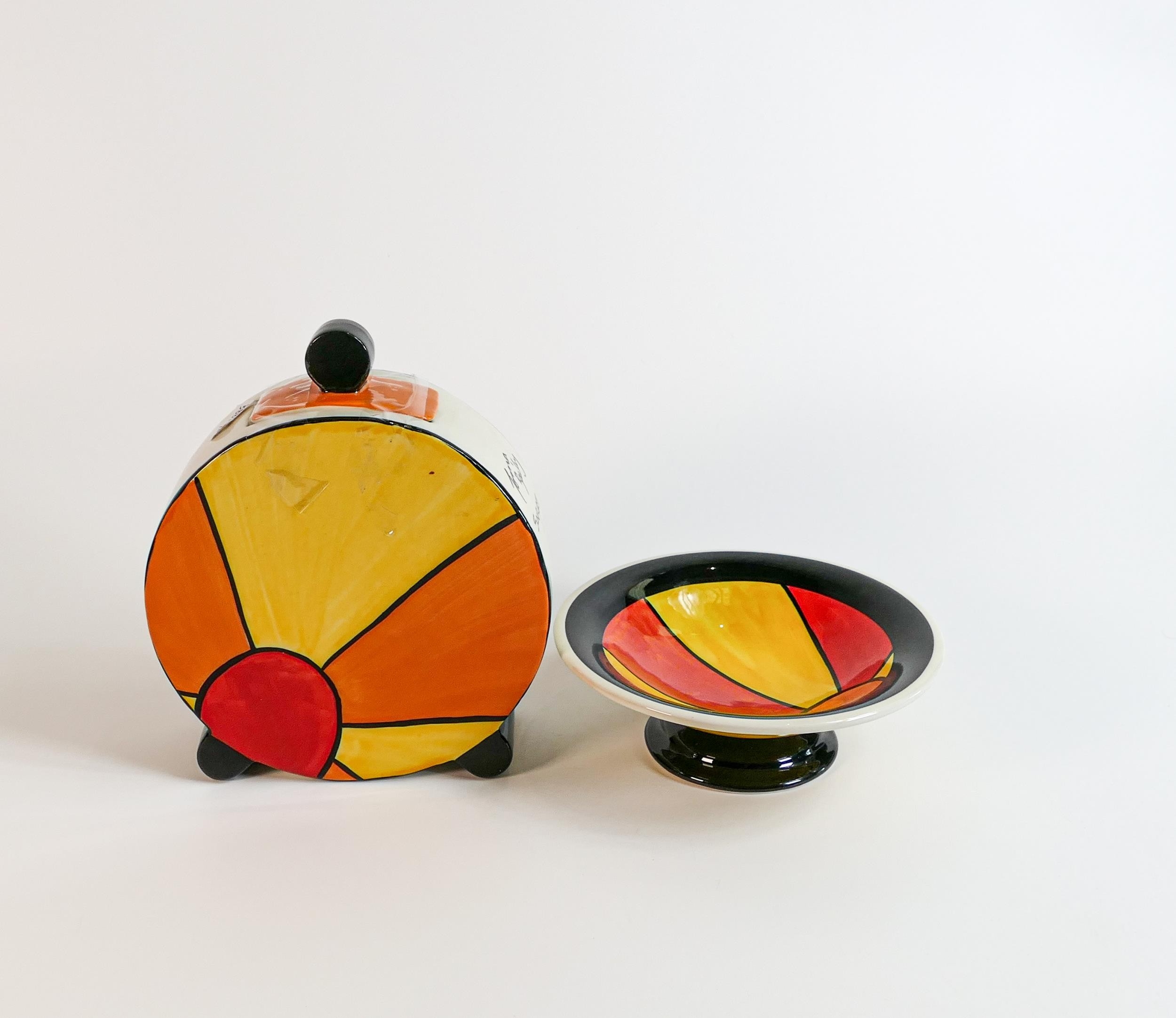 Lorna Bailey | Lorna Bailey large Sunburst pattern lidded pot & small ...