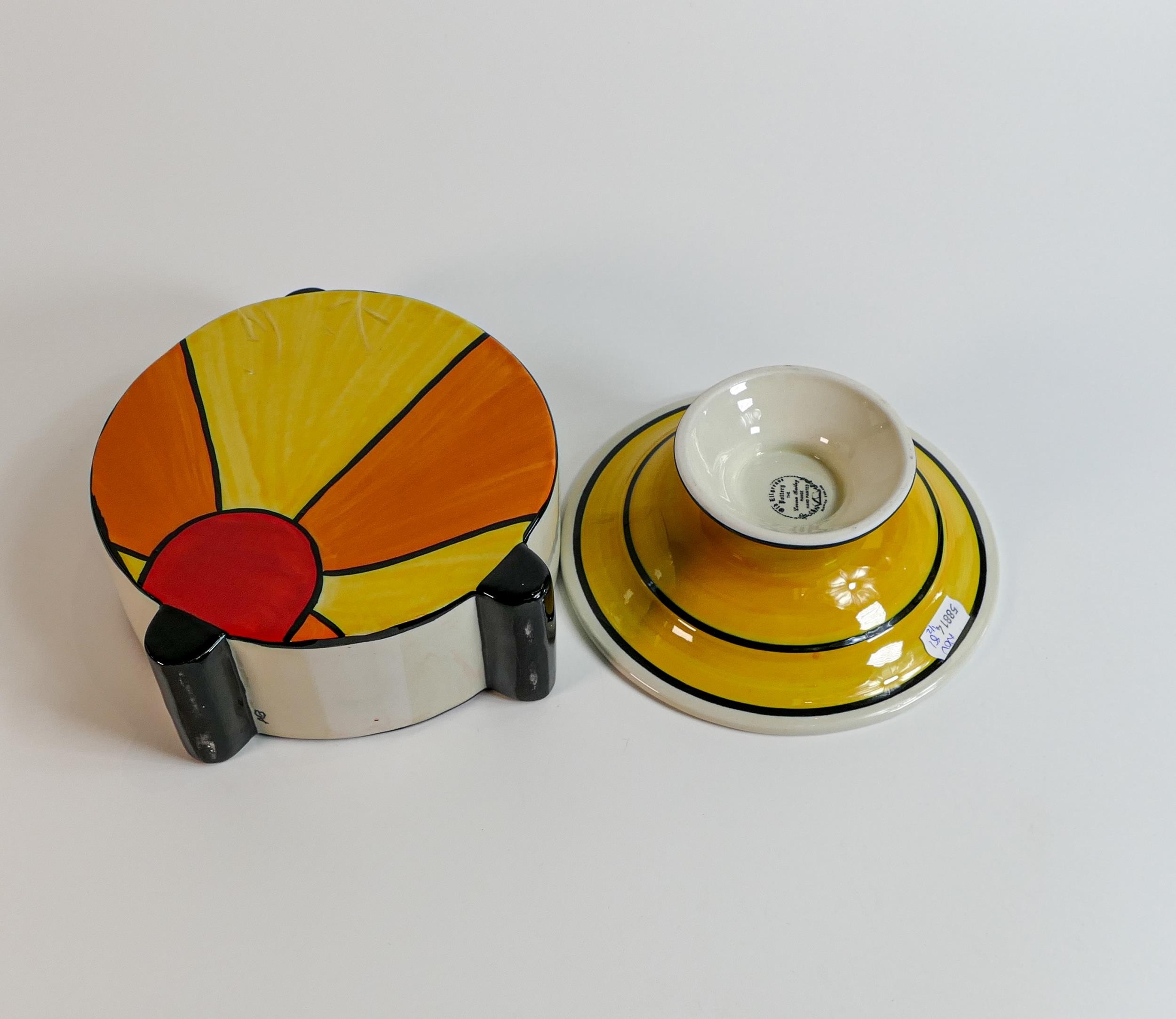 Lorna Bailey | Lorna Bailey large Sunburst pattern lidded pot & small ...