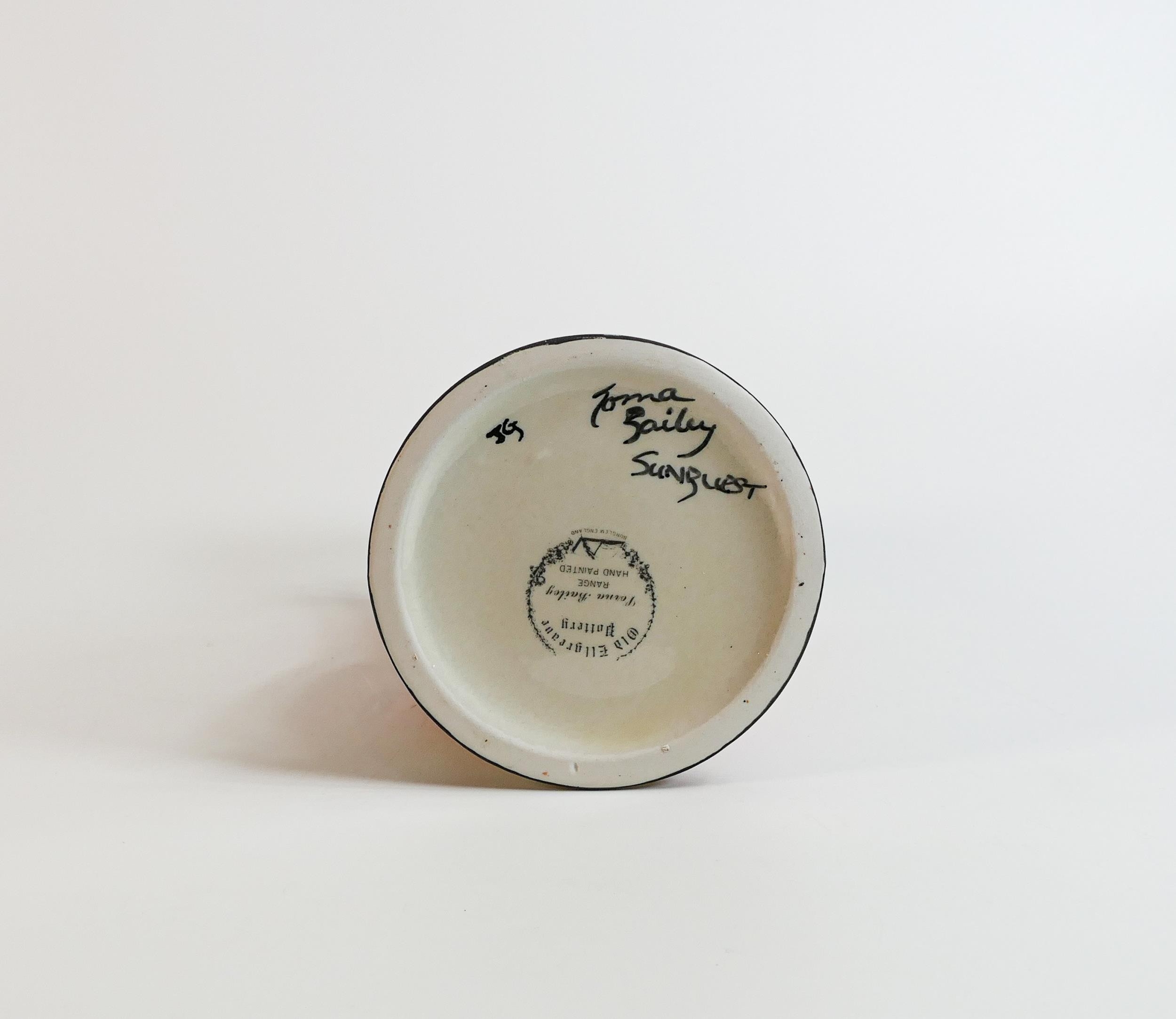 Lorna Bailey | Lorna Bailey large Sunburst pattern twin handled vase ...