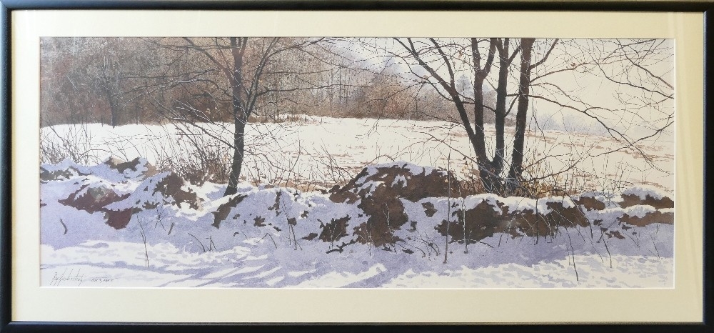 Ray Hendershot | Ray Hendershot (1931-2019), print of snowy landscape ...