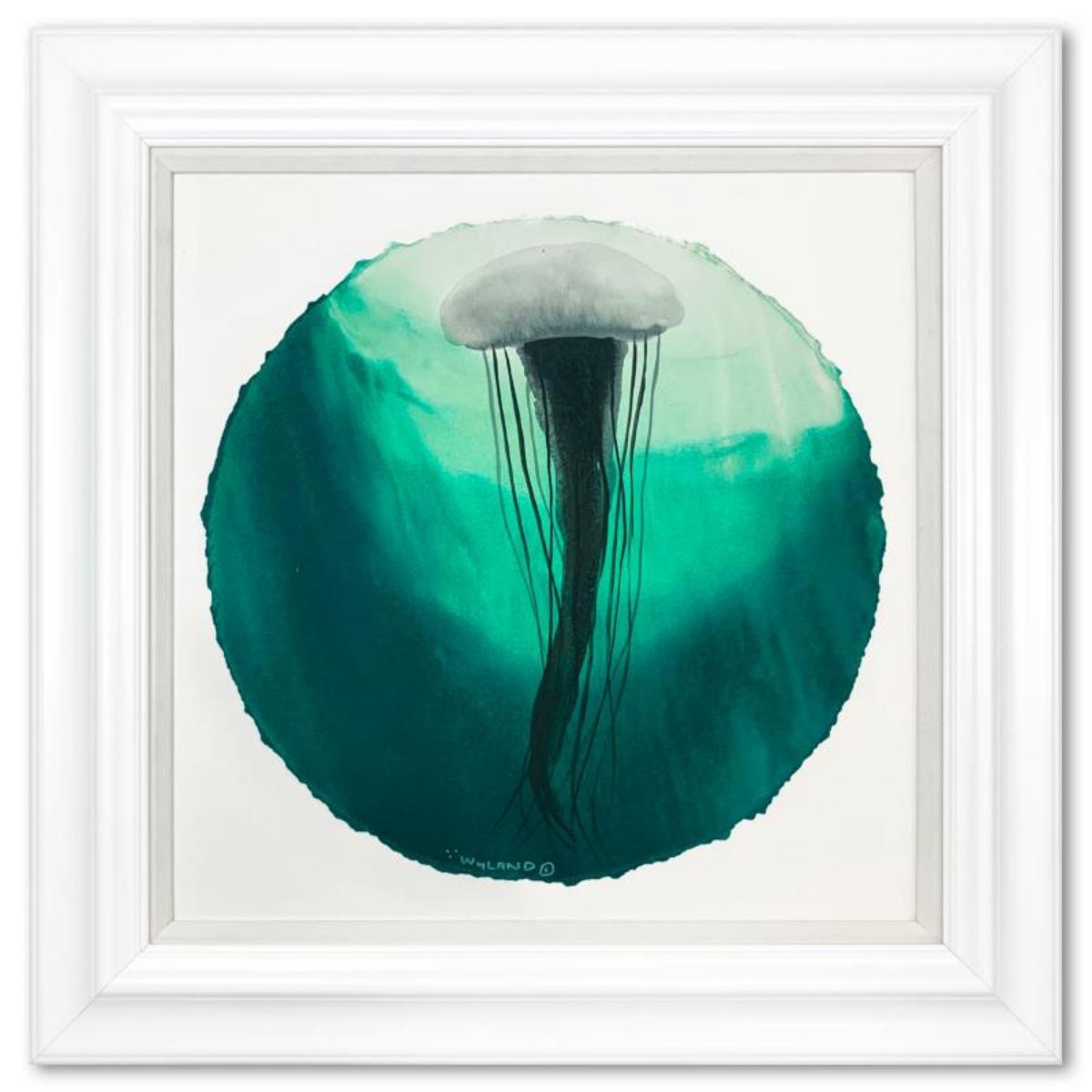 Robert Wyland | Green Jellyfish Float | MutualArt