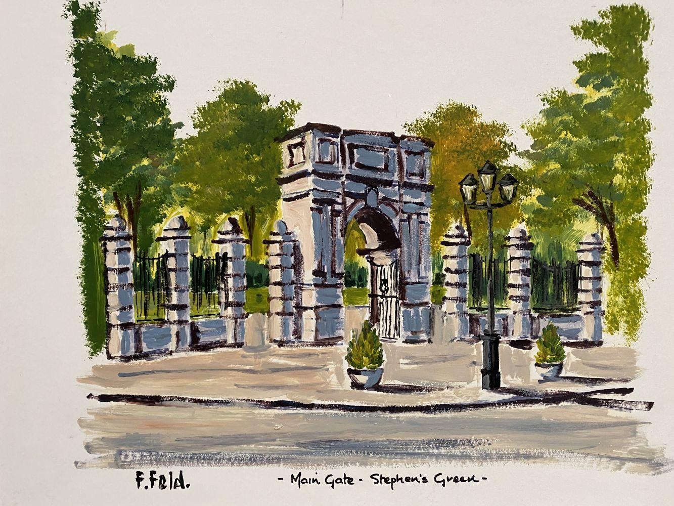 Frank Feld | MAIN GATE STEPHEN’S GREEN | MutualArt
