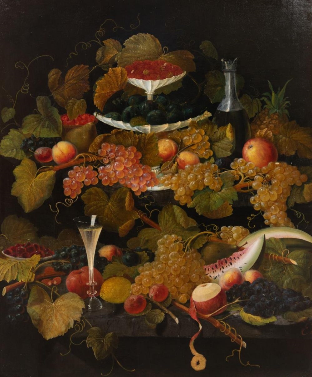 Severin Roesen | FRUIT FLORAL STILL LIFE | MutualArt