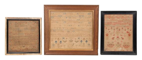 Mary Ann Callow | THREE EARLY TO MID 19TH CENTURY SAMPLERS, FRAMED ...