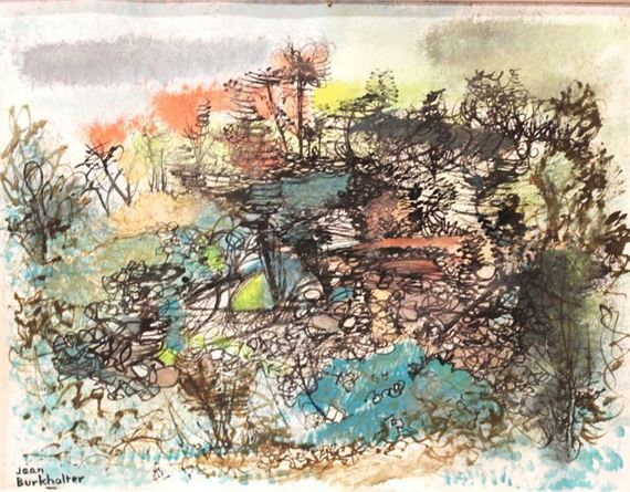 Jean Burkhalter | 49 x 64cm (Circa 1960) | MutualArt