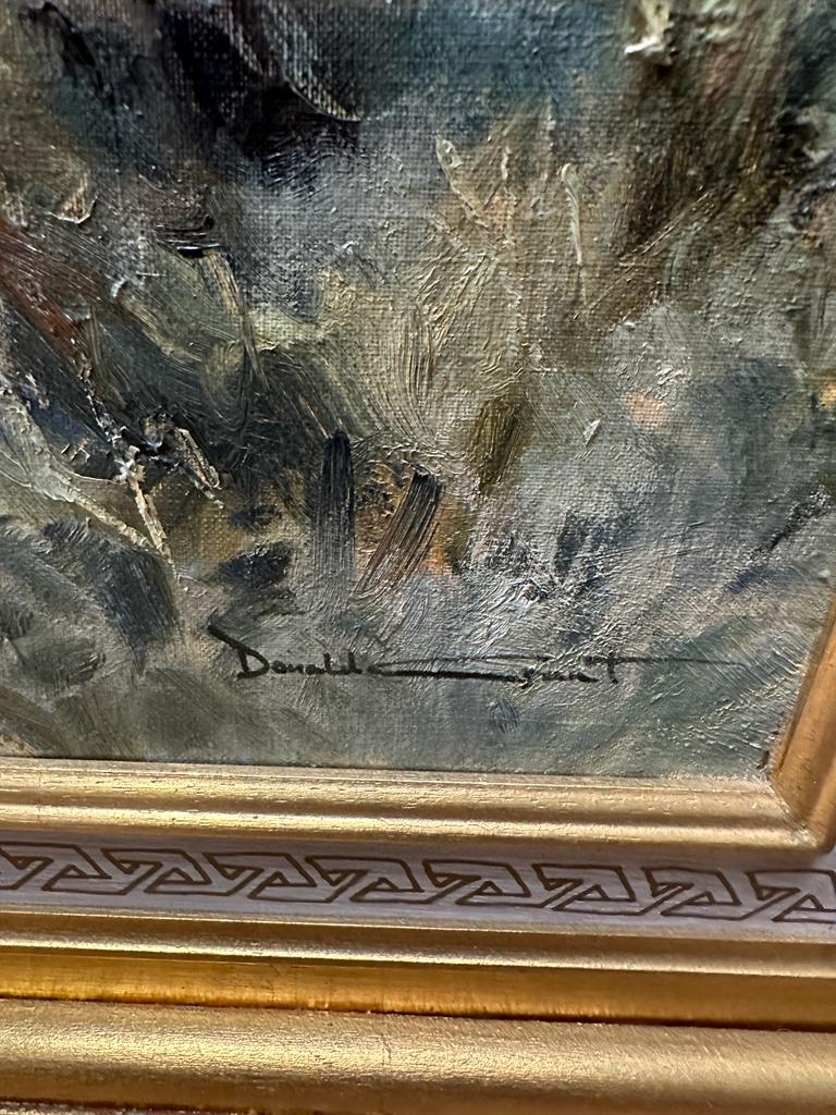 Donald Grant | An oil on canvas of a middle Eastern hunter and his dogs ...