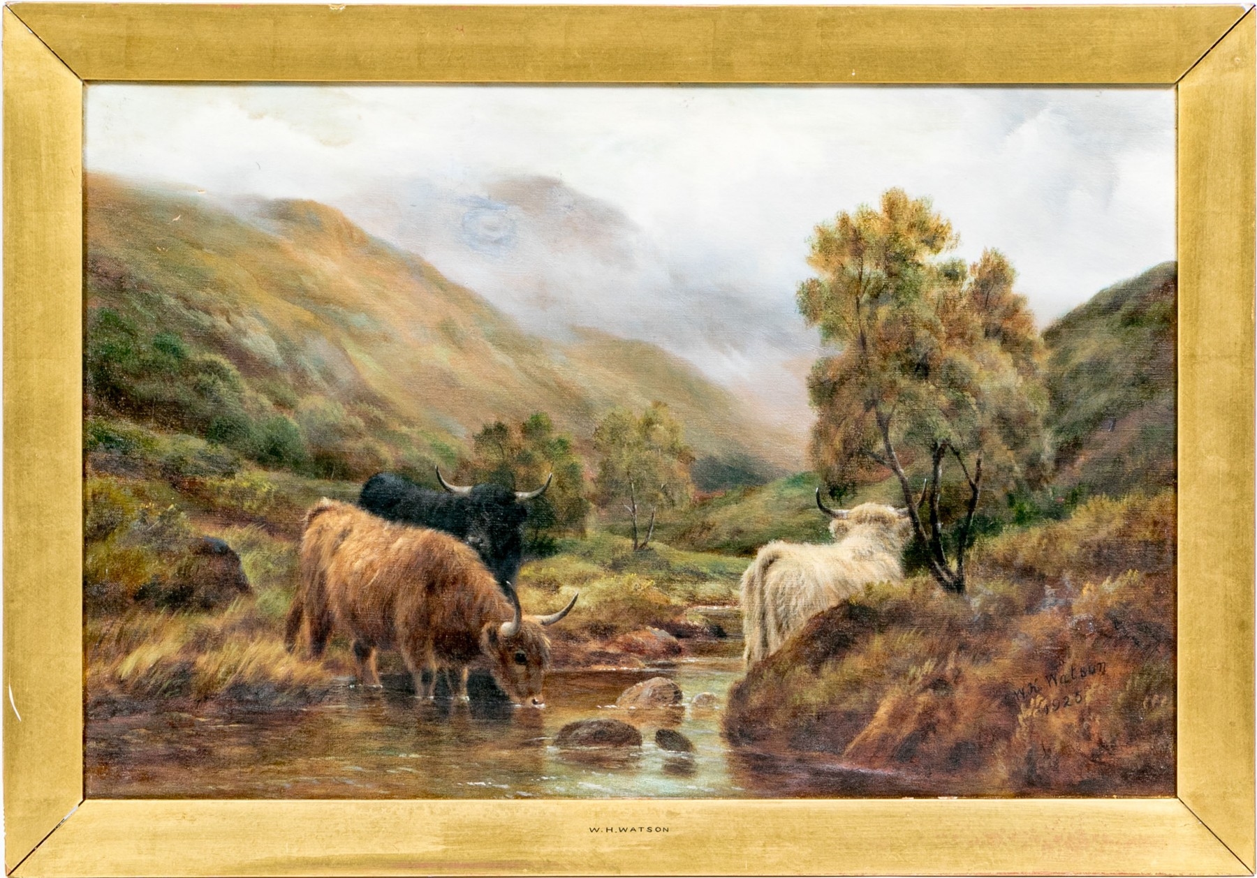 W. H. Watson | Scottish Autumn Landscape With Cattle (1925) | MutualArt