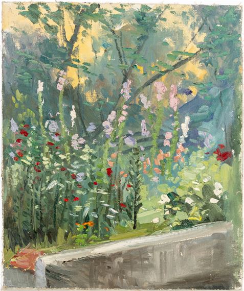 William Alexander Drake | Oil On Board Floral Landscape - Unframed ...