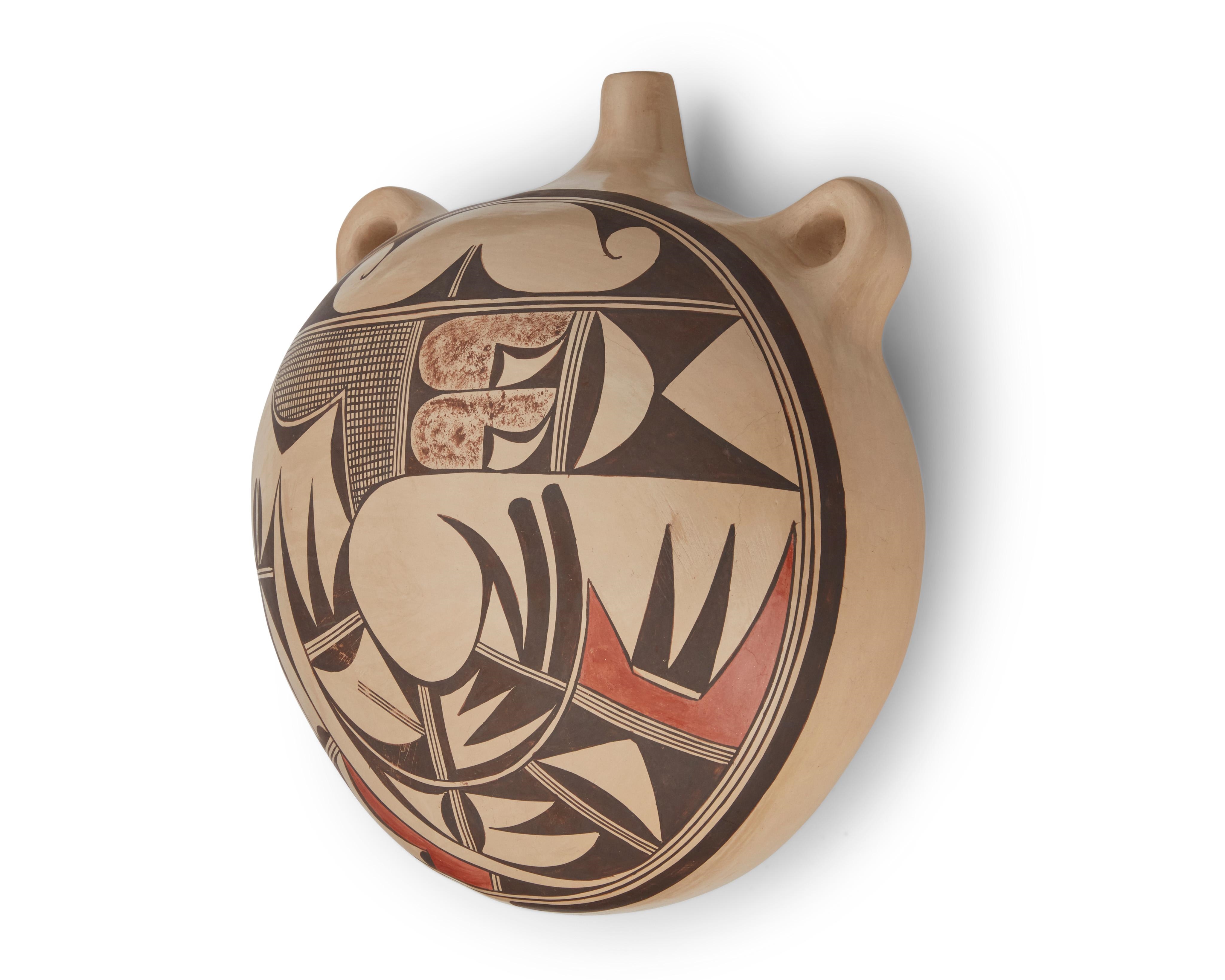 Nyla Sahmia Nampeyo | A large Hopi polychrome pottery canteen, late ...